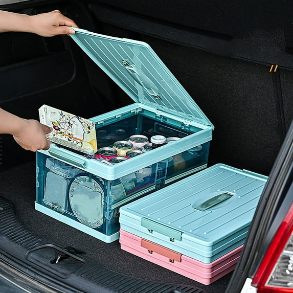 Car Trunk Storage Box, Waterproof Plastic, Expandable, Stackable ...