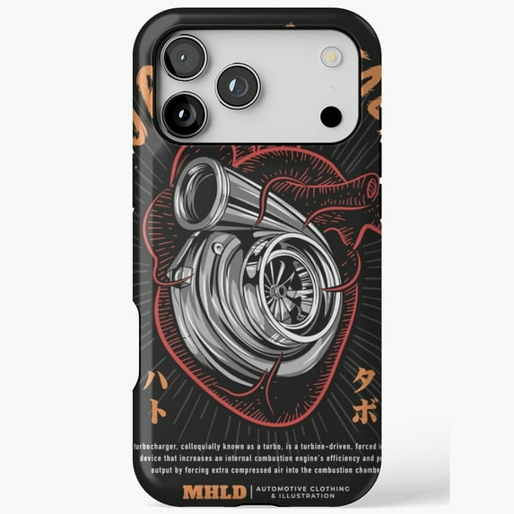 Car Turbo Attack Auto Drawing iPhone Case 17 16 15 14 13 12 11 Pro Max ...