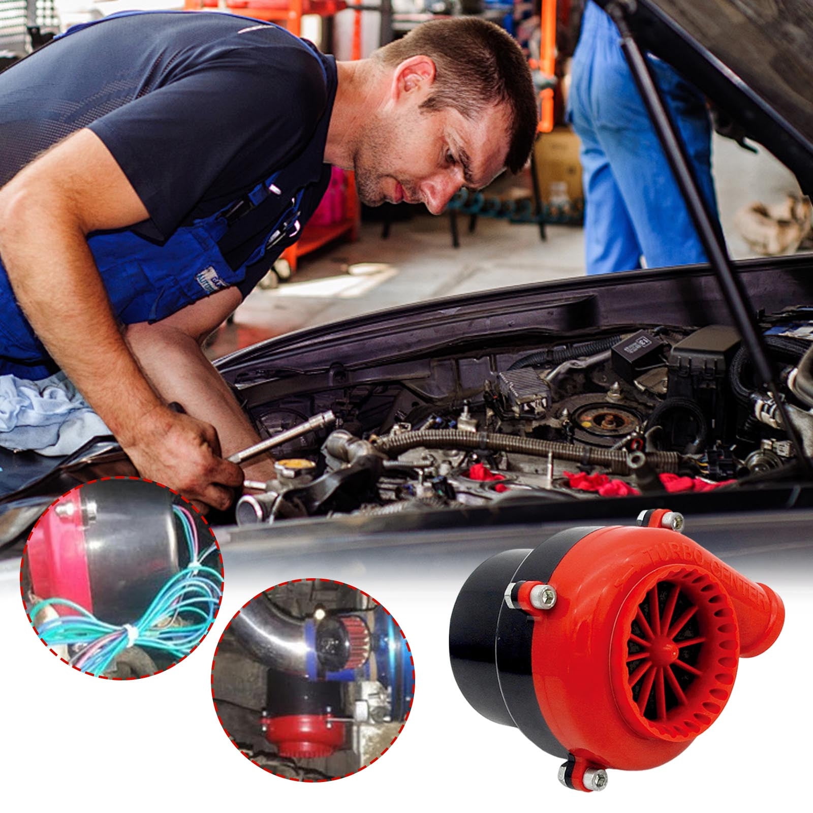 Car Turbo Horn 12V Modification Horn Brake Sound Horn Turbo Electronic ...