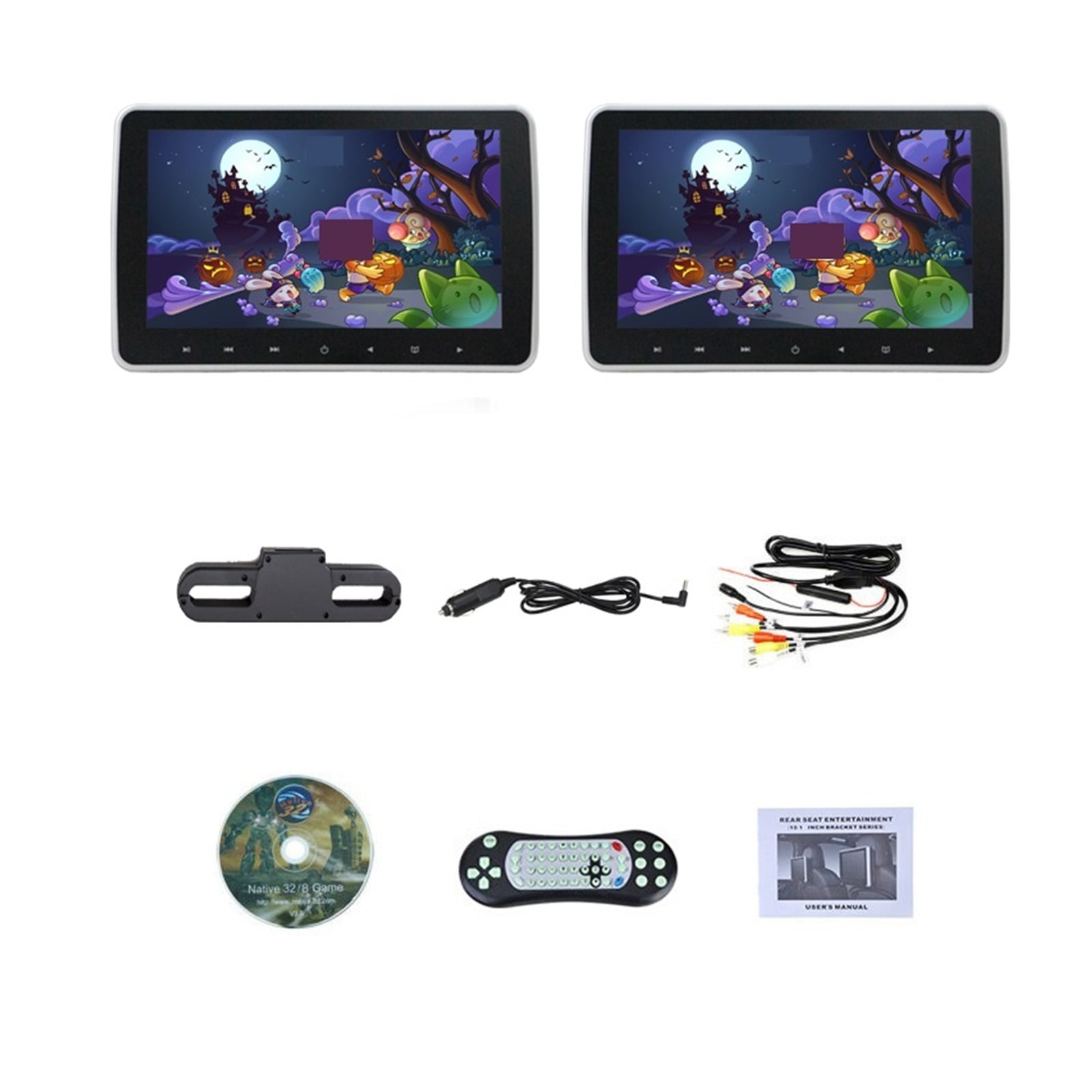 DVD Player 10.1 Inch Car Video Players Portable MP5 LCD Screen Headrest ...