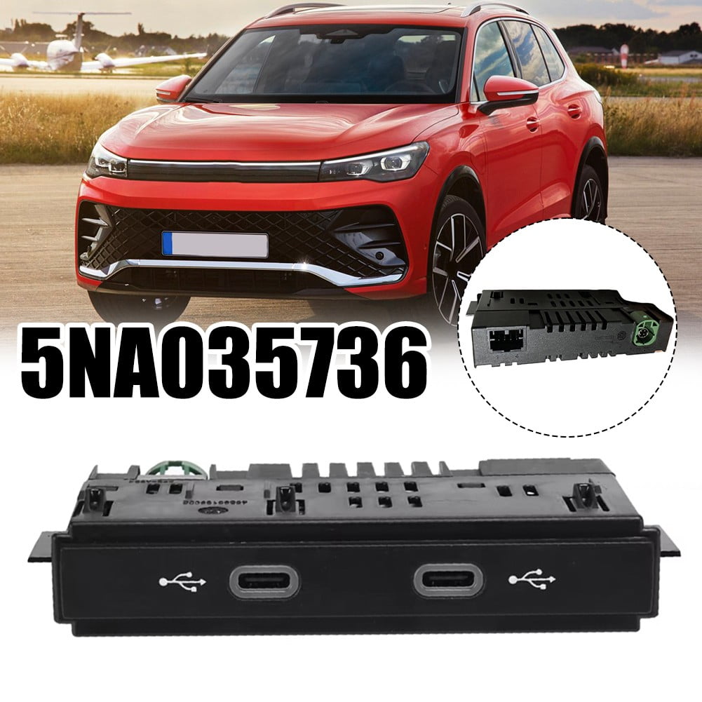 Car Type-C Socket Front Rear USB Adapter For Touran For Tiguan For MK2 ...