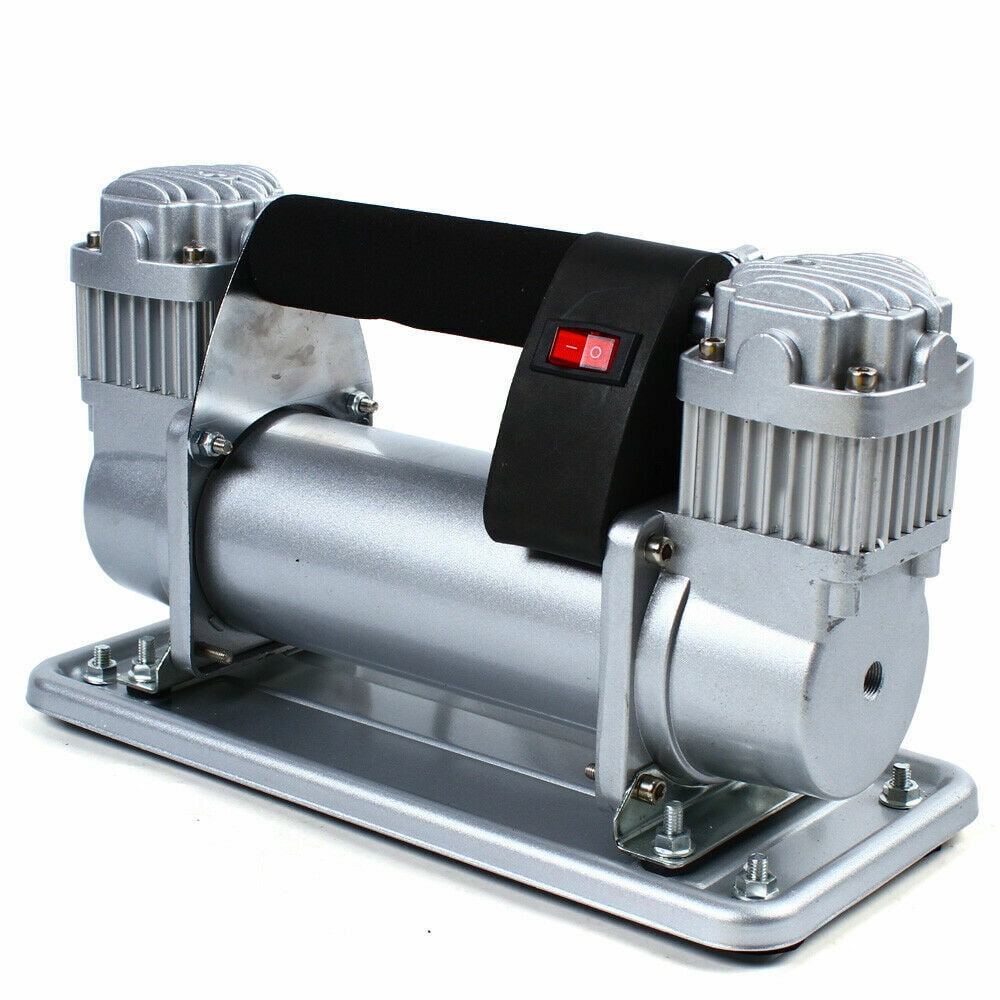 Car Tyre Double Cylinder Pump Air Compressor Tire Inflator Heavy Duty ...