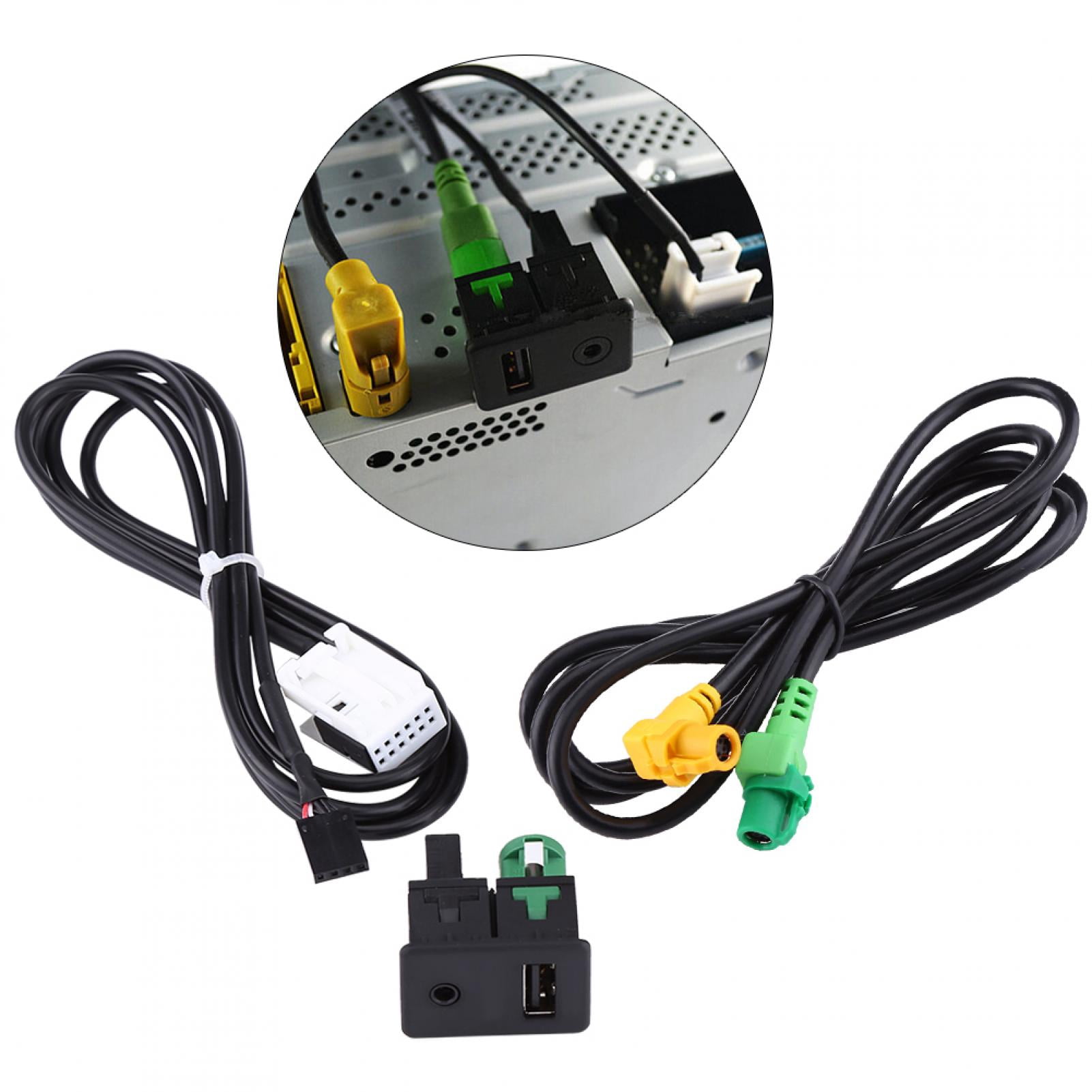 Car USB AUX Switch Harness For , Plug Play, 1.5m Cable, Adds USB/AUX ...