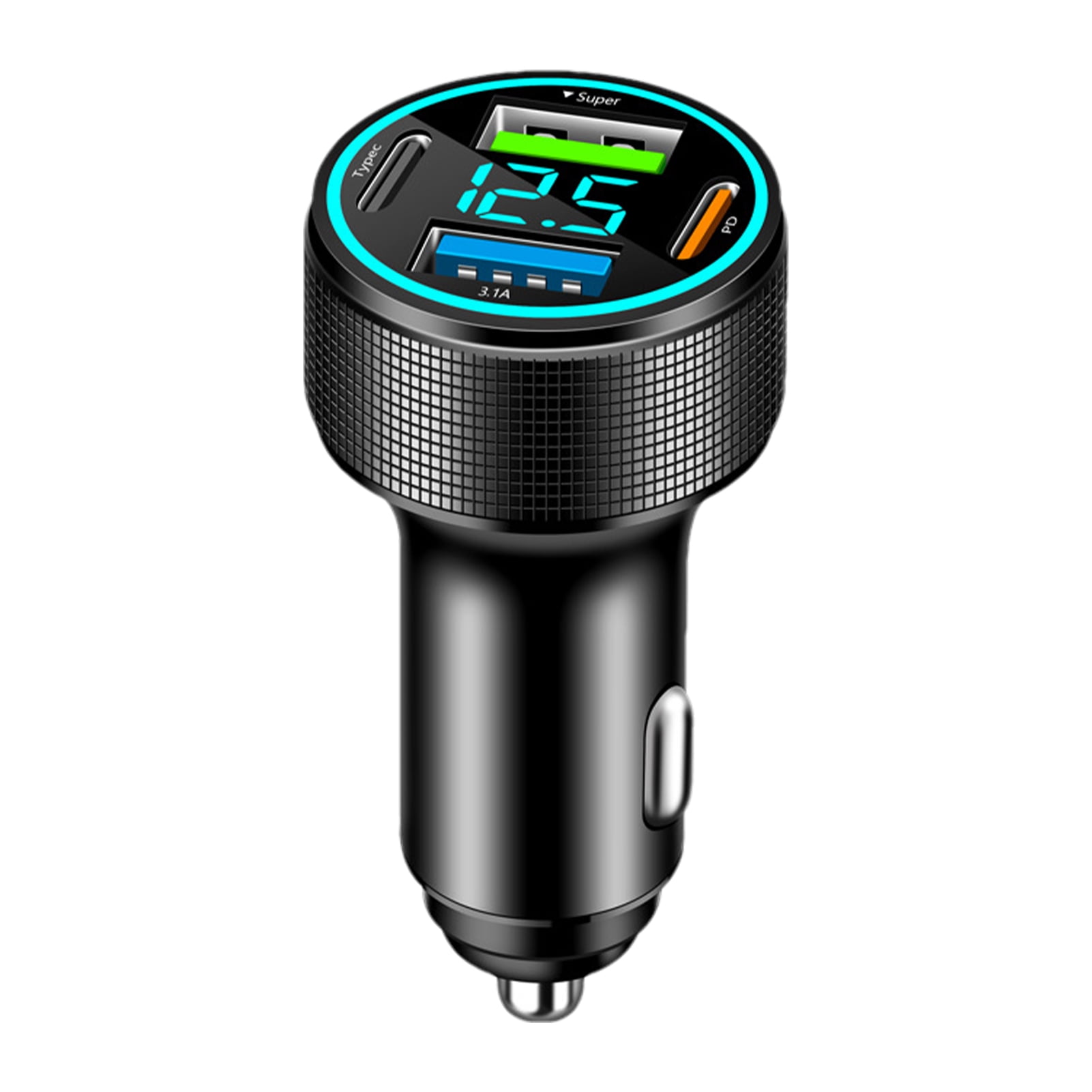 Car USB Charger, 4 Port Automobile Type C USB Charger Adapter, Car ...