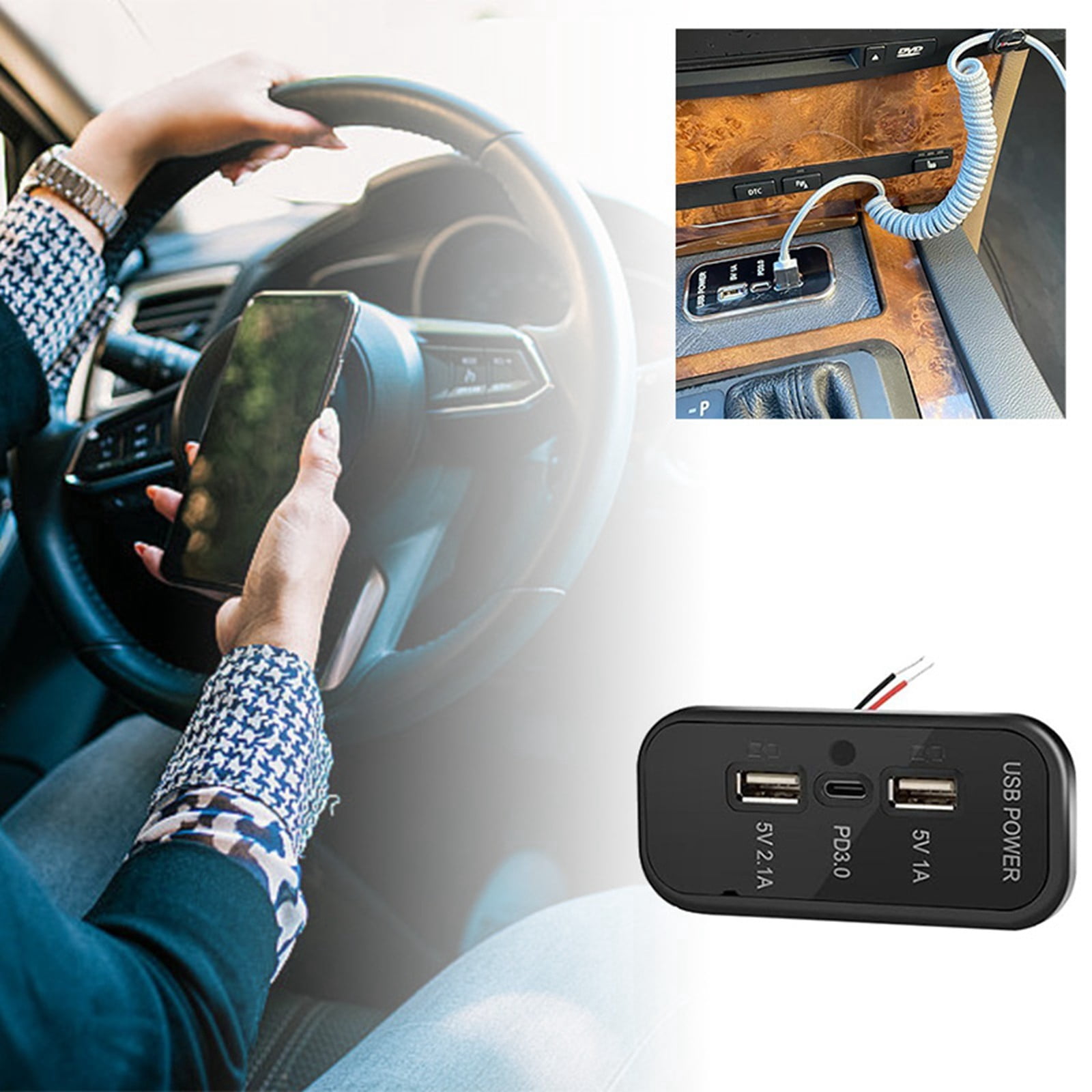 Car USB Charger Adapter with Smart Charging Technology for Enhanced ...