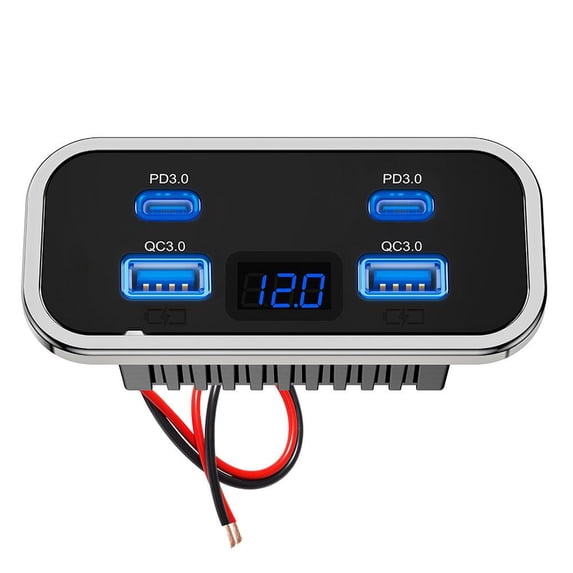 Car USB Charger with Dual QC3.0 & Dual PD 3.0 Ports, Fast Charging for ...