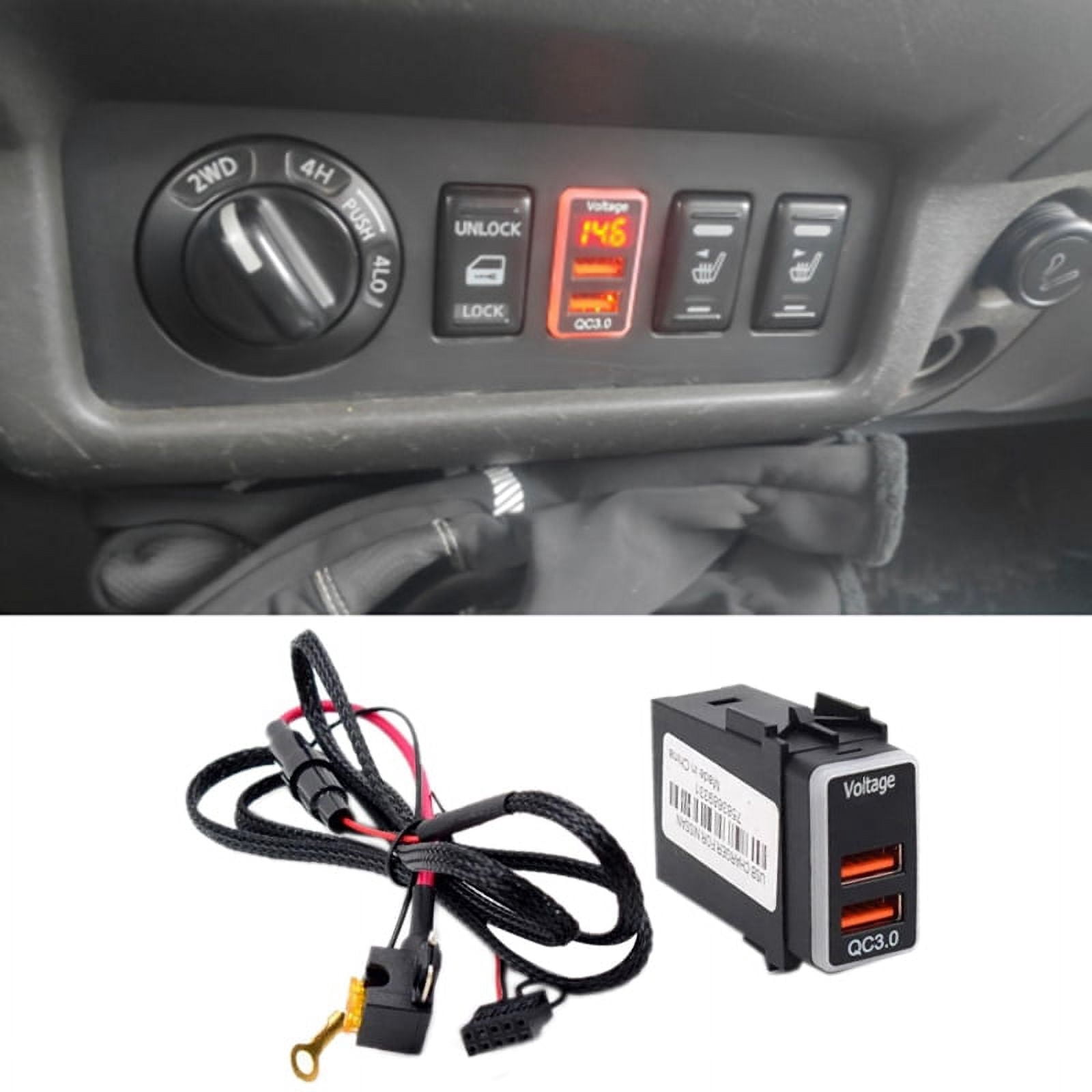 Car USB Port Charger USB QC3.0 Quick Fast Charging Connector with ...