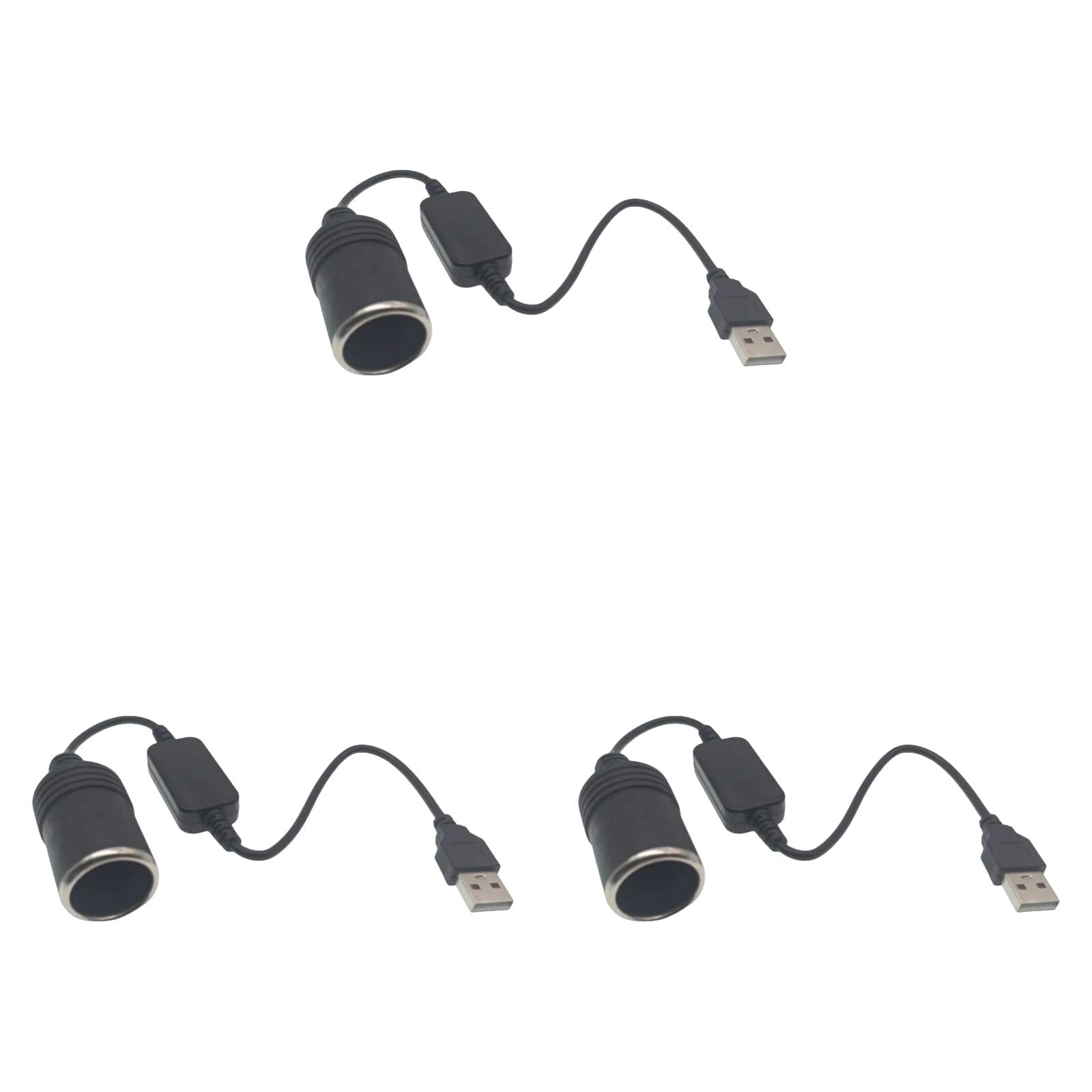 Car USB To 12V Socket Charger For Connecting Dashcam To Power Bank 2PCS ...