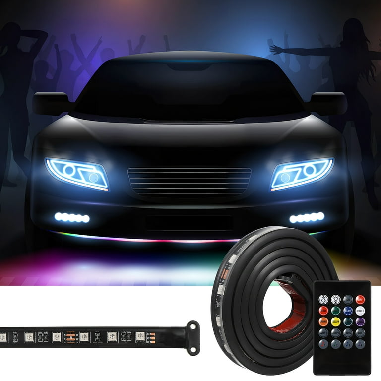 Car Underglow Lights Kit Car Underglow Lights Underbody Neon Accent Exterior Cars Chasing Glow Light Strip for Car SUV Truck APP Control Walmart