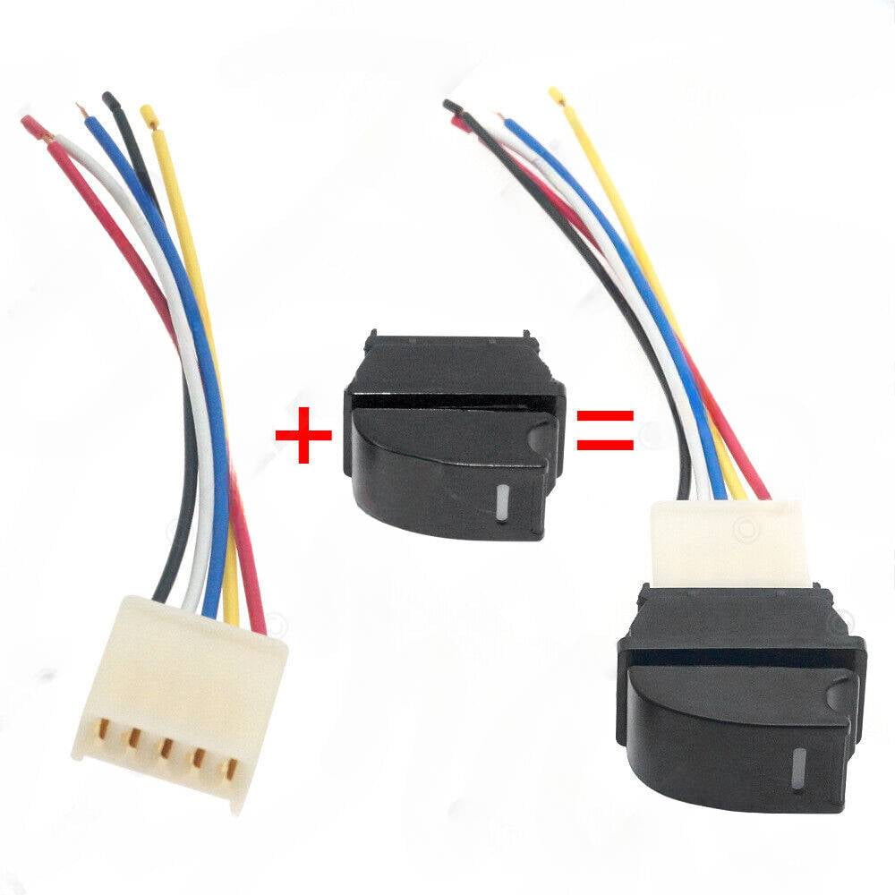 Car Universal electric window switch with wiring harness 12V/24V 20A ...