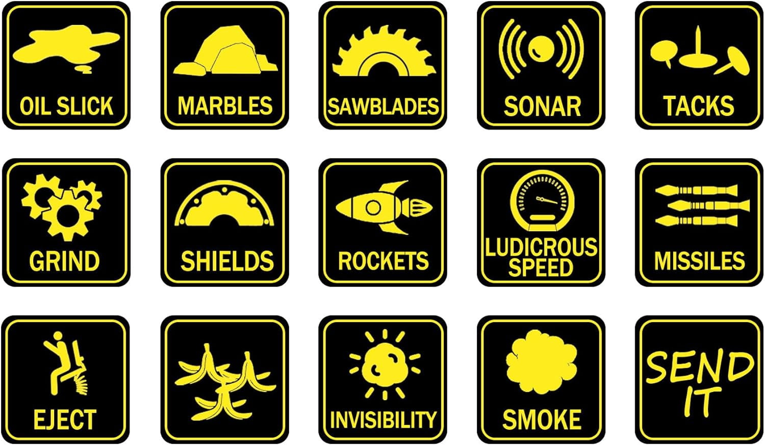 Car Unused Button Stickers Novelty Car Interior Labels Control Dash ...