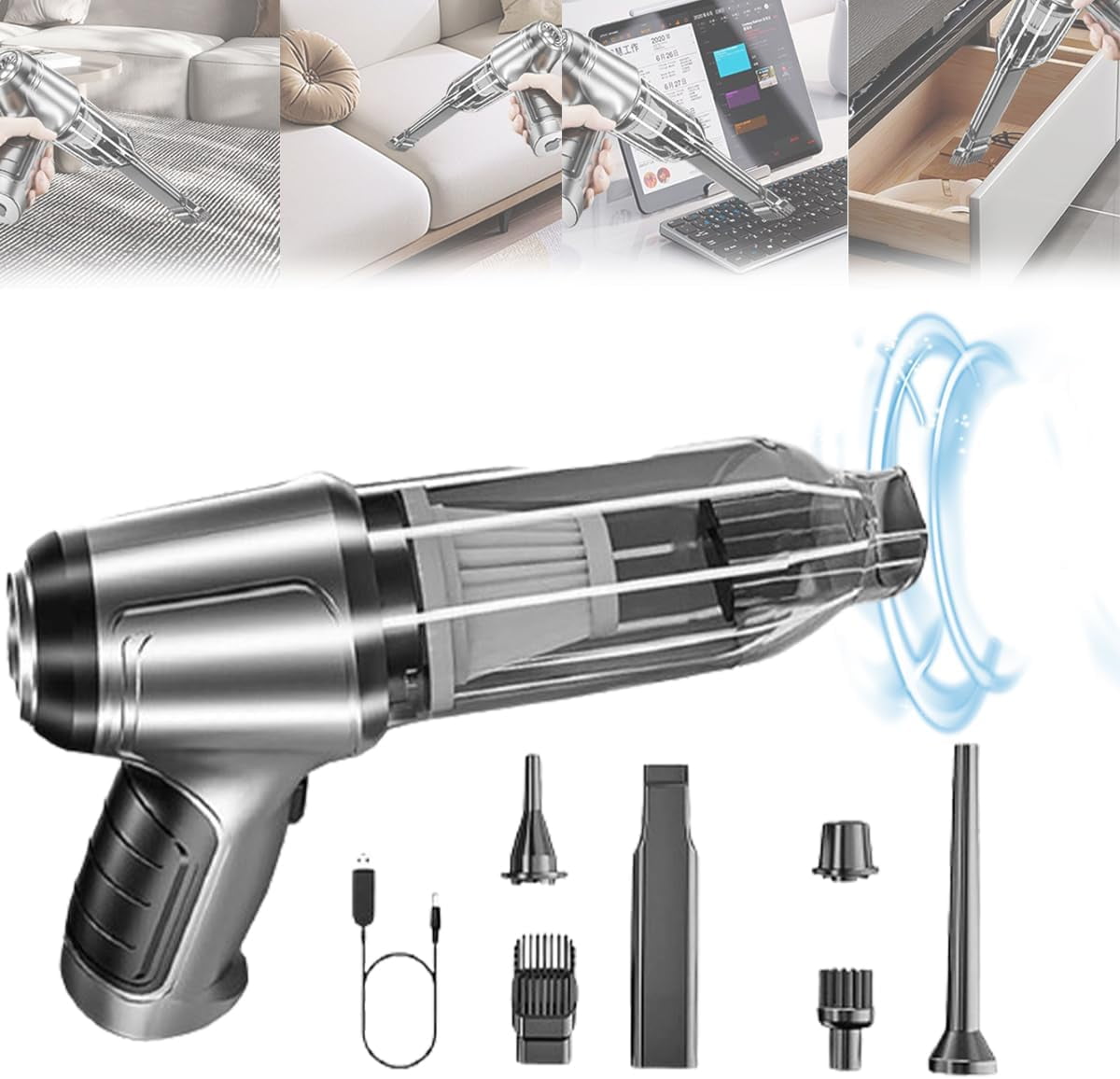 Car Vacuum, Car Vaccuum, Airify Pro Vac Handheld Wireless Rechargeable ...