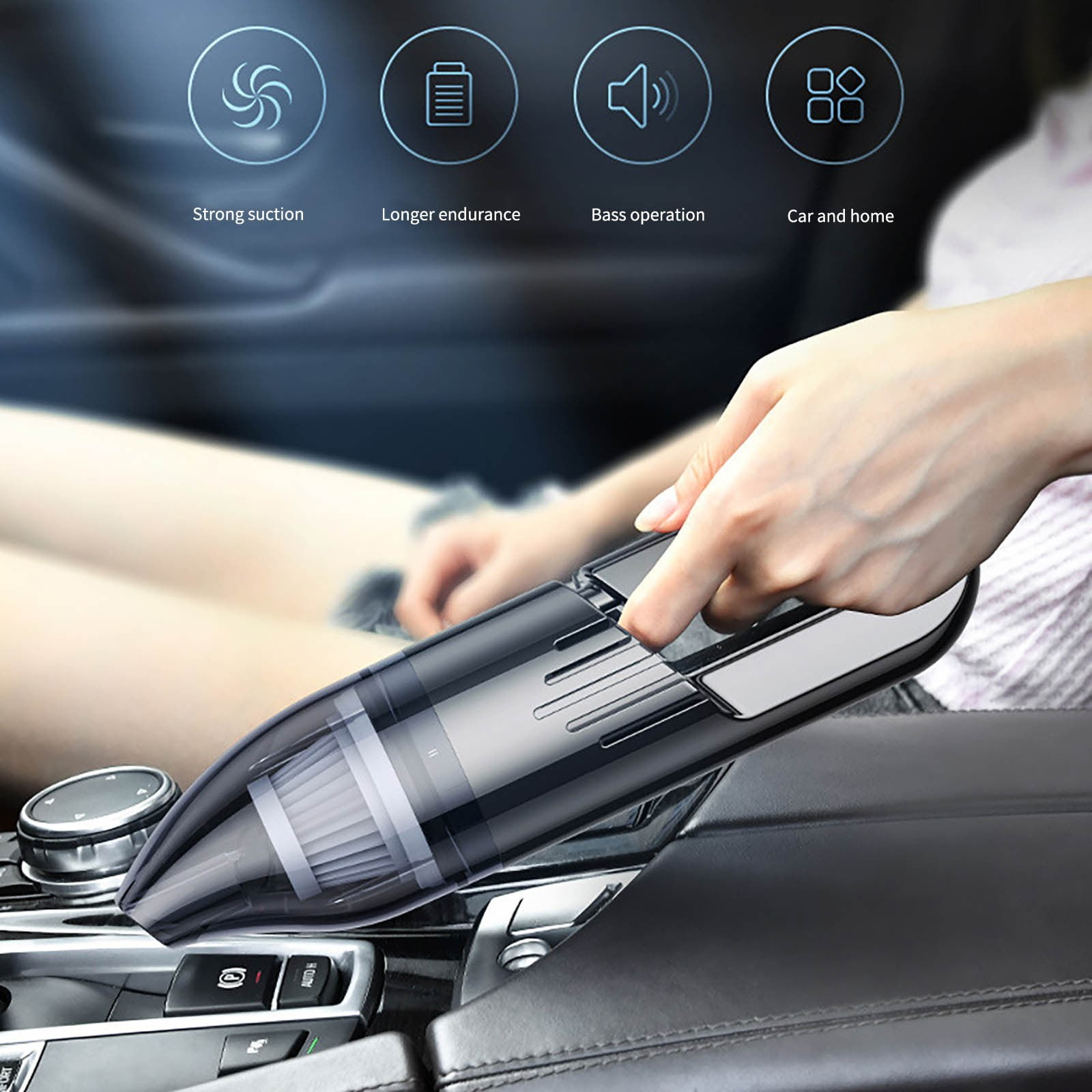 Car Vacuum Cleaner 120W High Suction 6000Pa | Wet and Dry Handheld ...