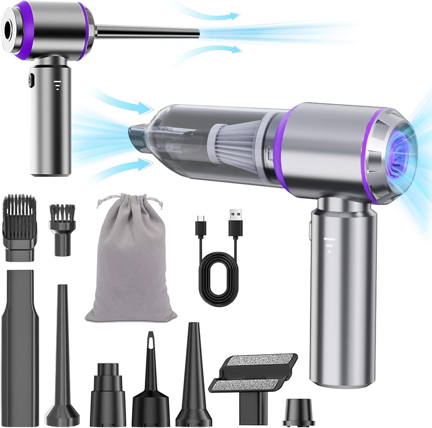 Car Vacuum Cleaner High Power 20000Pa – Cordless Handheld Mini & Air ...