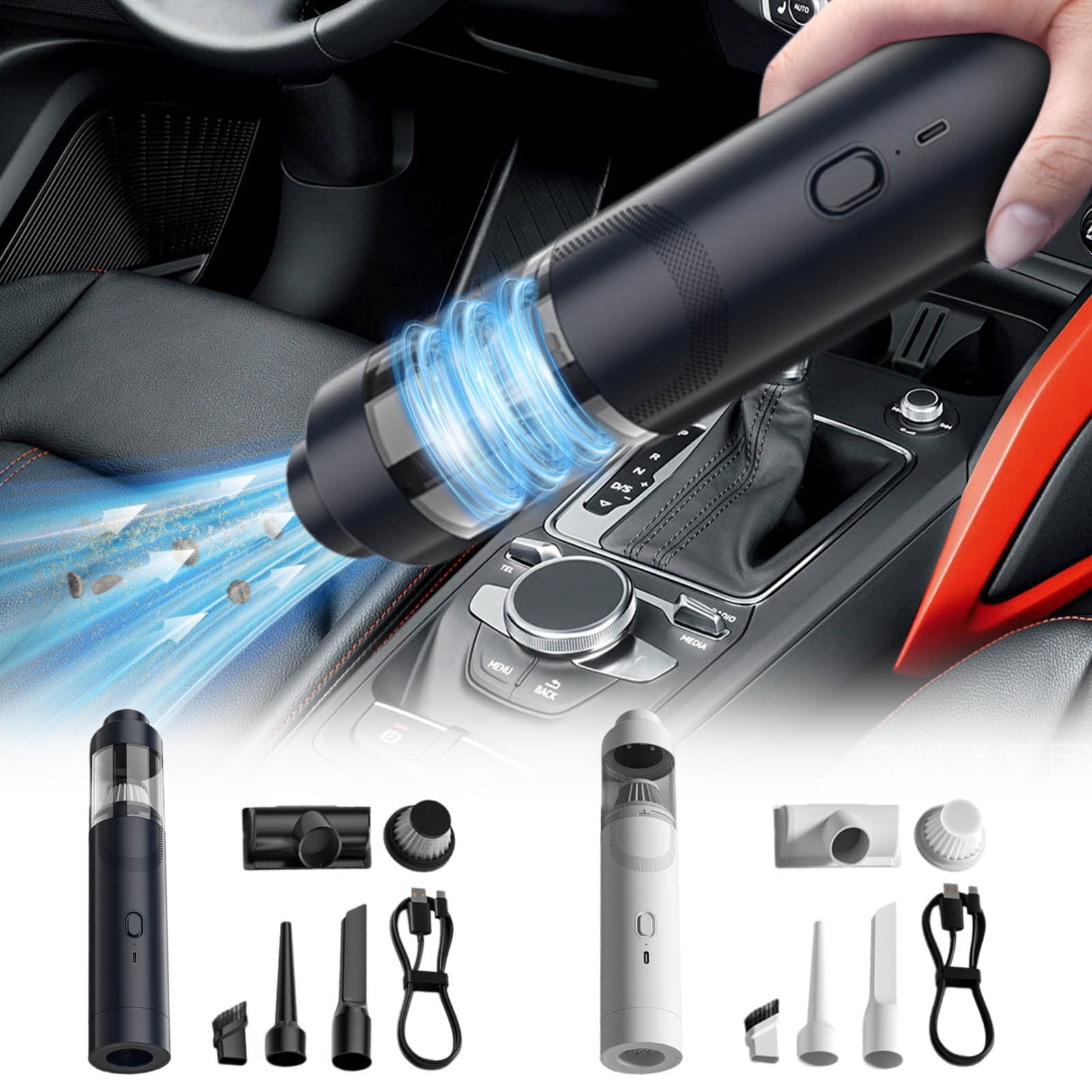 Car Vacuum Cleaner, Powerful Suction, Brushless Motor, Compact Design ...