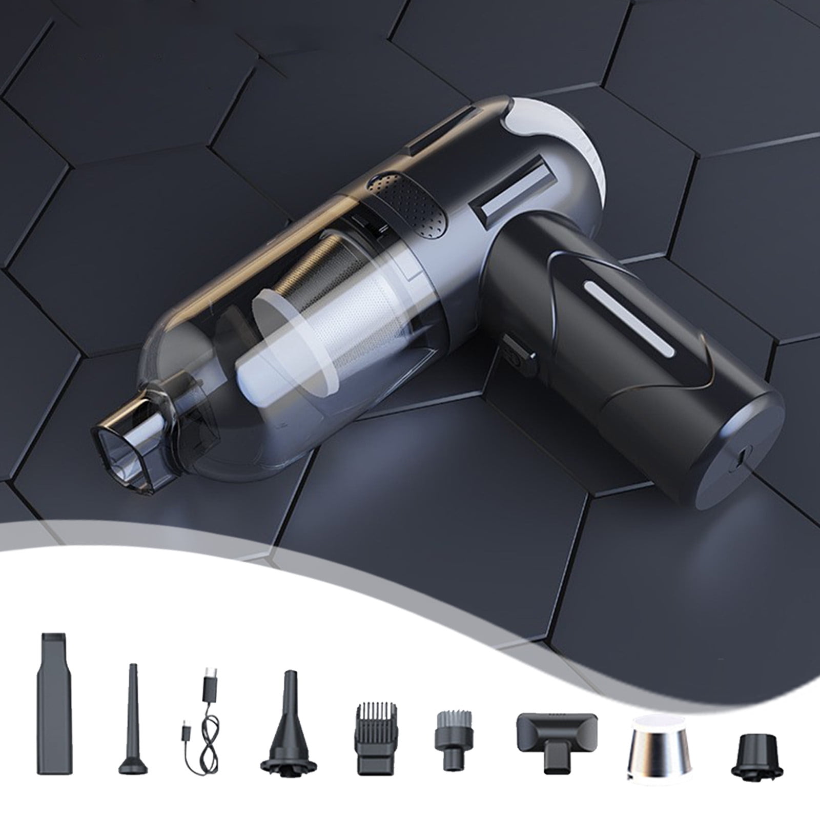 Car Vacuum Cleaner, Powerful Suction Mini Dust Extractor, 4000mah ...