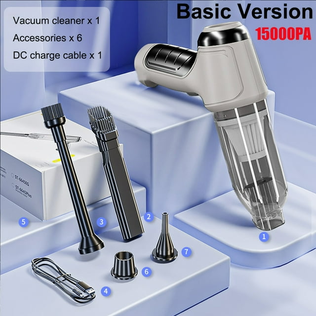 Car Vacuum Cleaner Wireless 95000PA Strong Suction Vacuum Cleaner ...