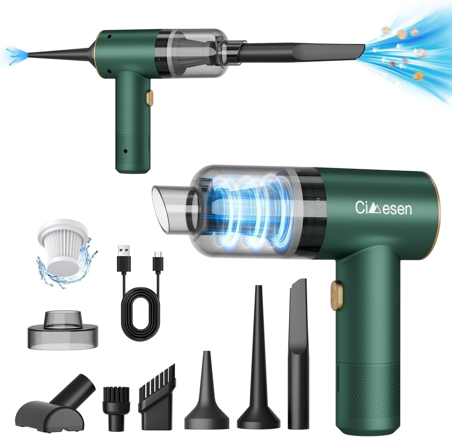 Car Vacuum Portable 4 in 1 Vacuum Cleaner 12000Pa Mini Handheld Vacuum ...