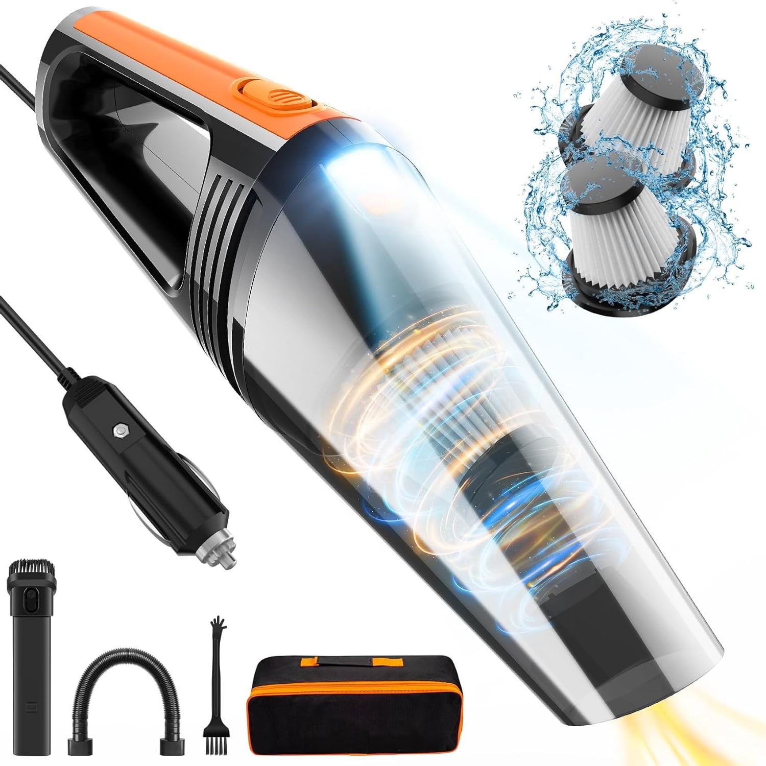 Car Vacuum, Portable Car Vacuum Cleaner High Power 8000Pa, Small 12V ...