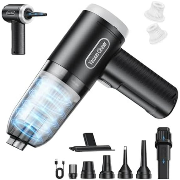 Car Vacuum Portable Cordless, 16000Pa Handheld Vacuum Mini Vacuum Cleaner High Power with Best ...