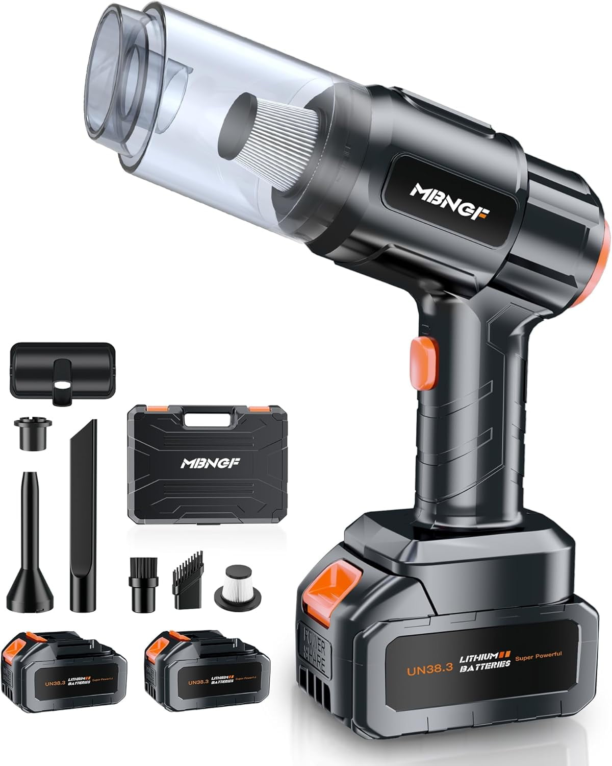 Car Vacuum Portable Cordless, 35000PA High Power Suction & Blower ...