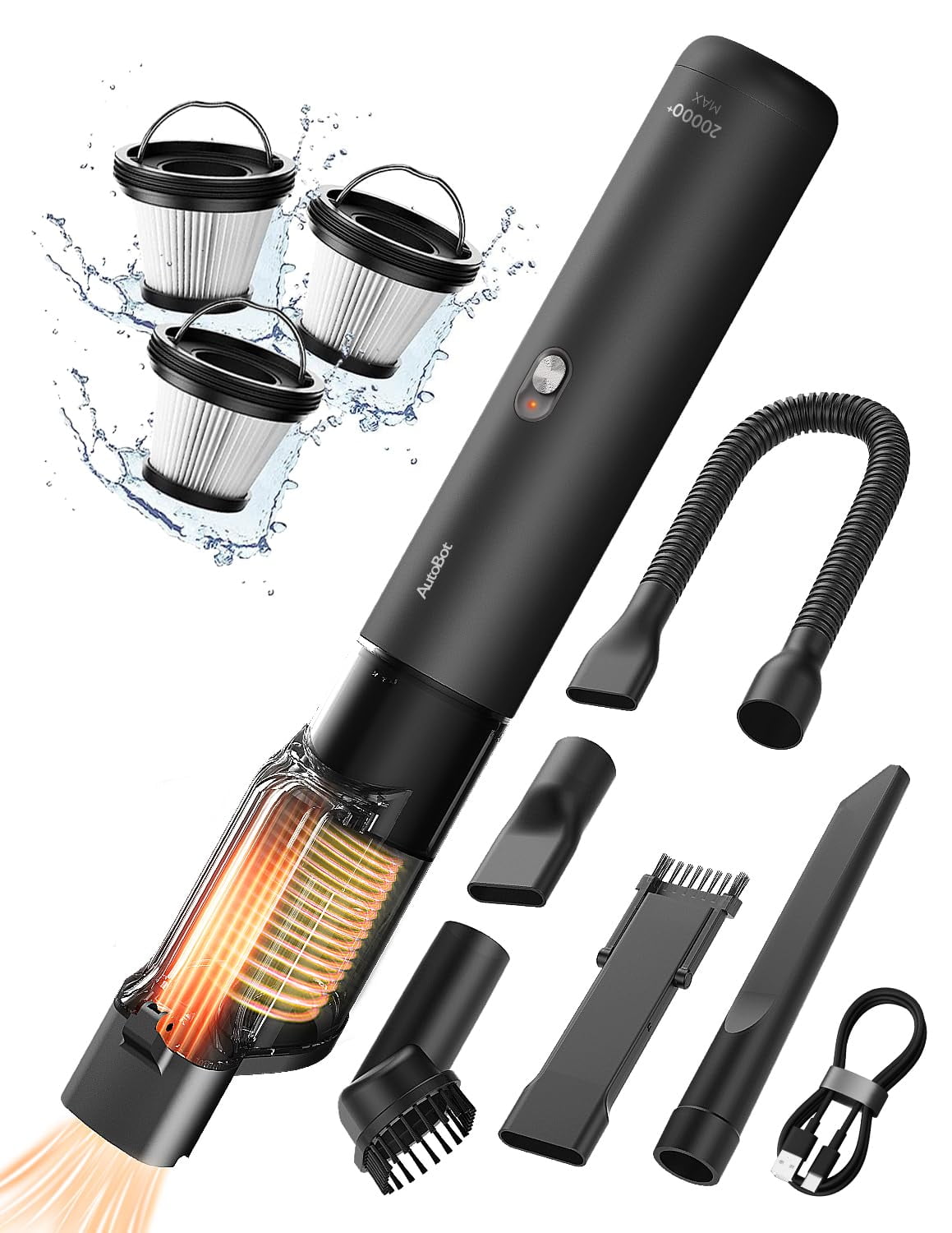 Car Vacuum, Portable Vacuum for Car with 20000PA, 5 in 1 Handheld Car Vacuum Portable Cordless ...