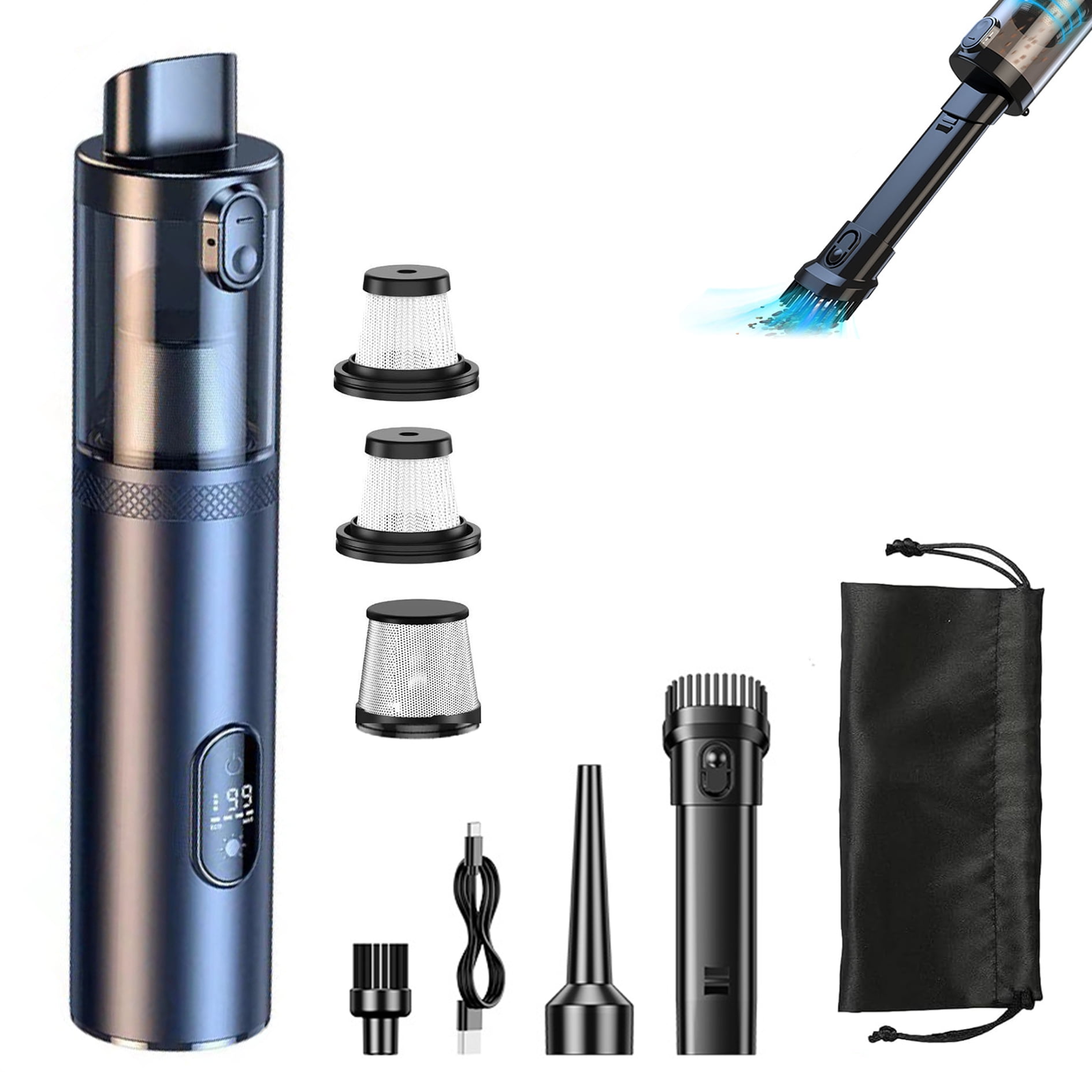 Car Vacuum, V-15 Pro, 14,000Pa Powerful Car Vacuum, Multifunctional ...