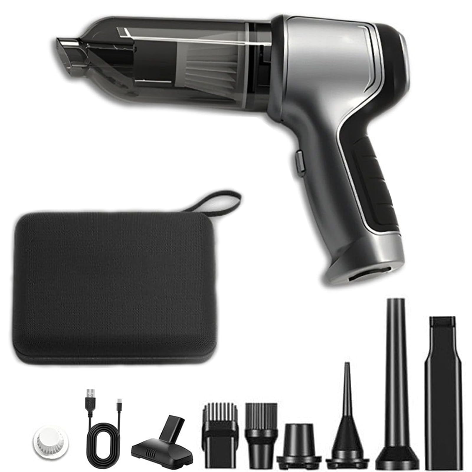 Car Vacuum, V2 - Portable Air Blower/Car Vacuum, 7 in 1 High Power ...