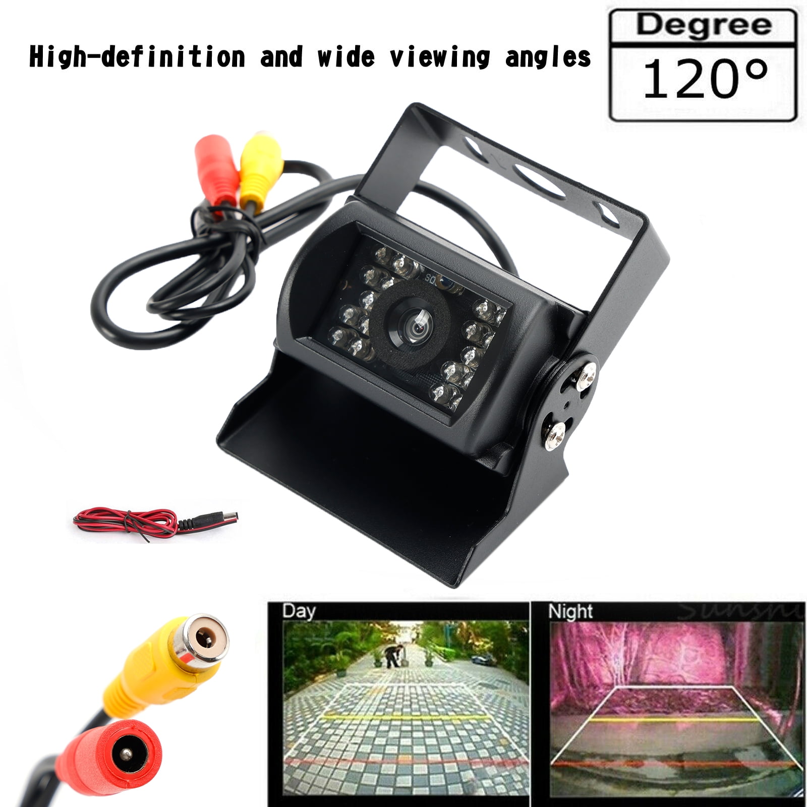 Car Van Truck Bus Rear View Reverse 18 Led Ir Reversing Camera 12-24V ...