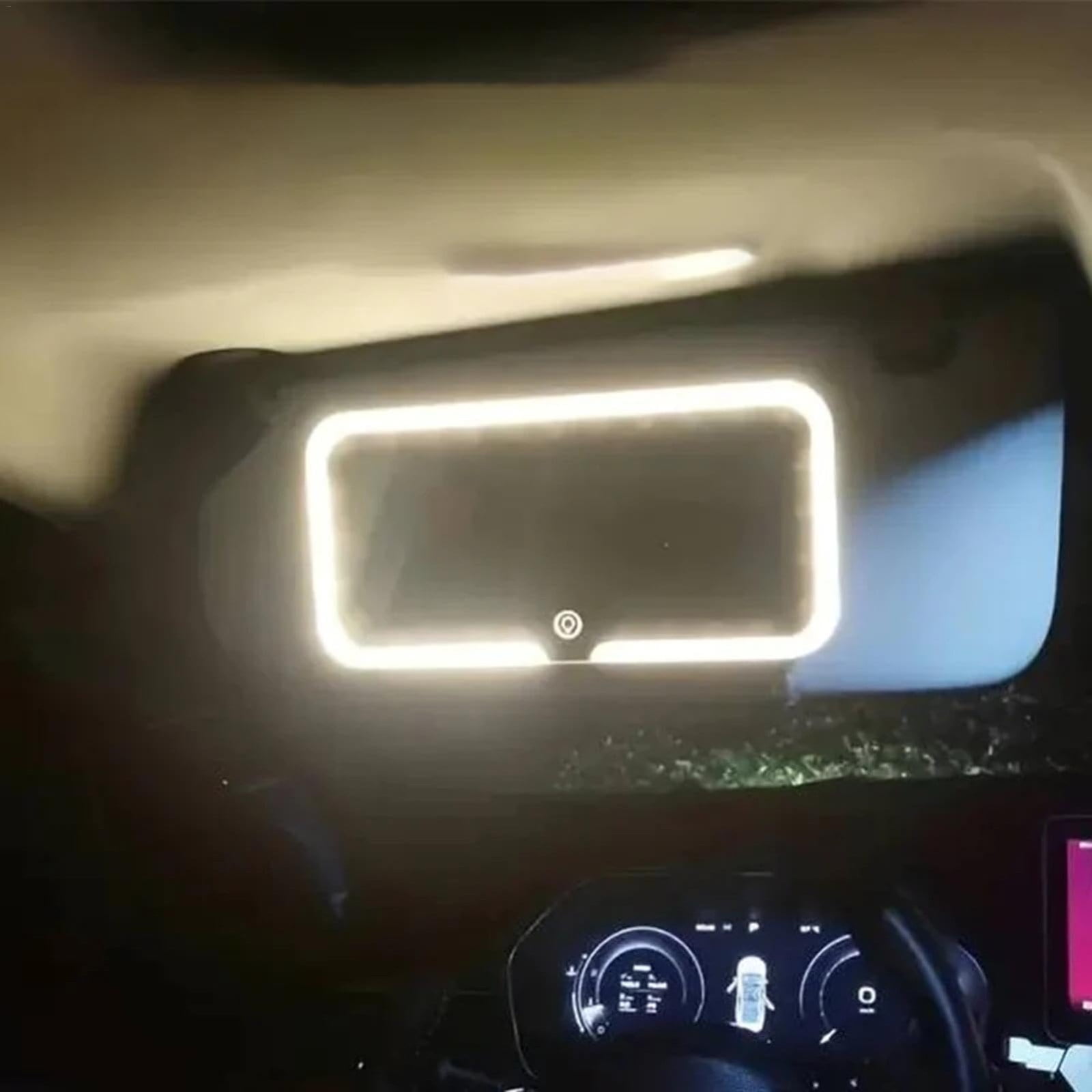 Car Vanity Mirror With Lights - Car Visor Led Vanity Mirror, Lighted ...