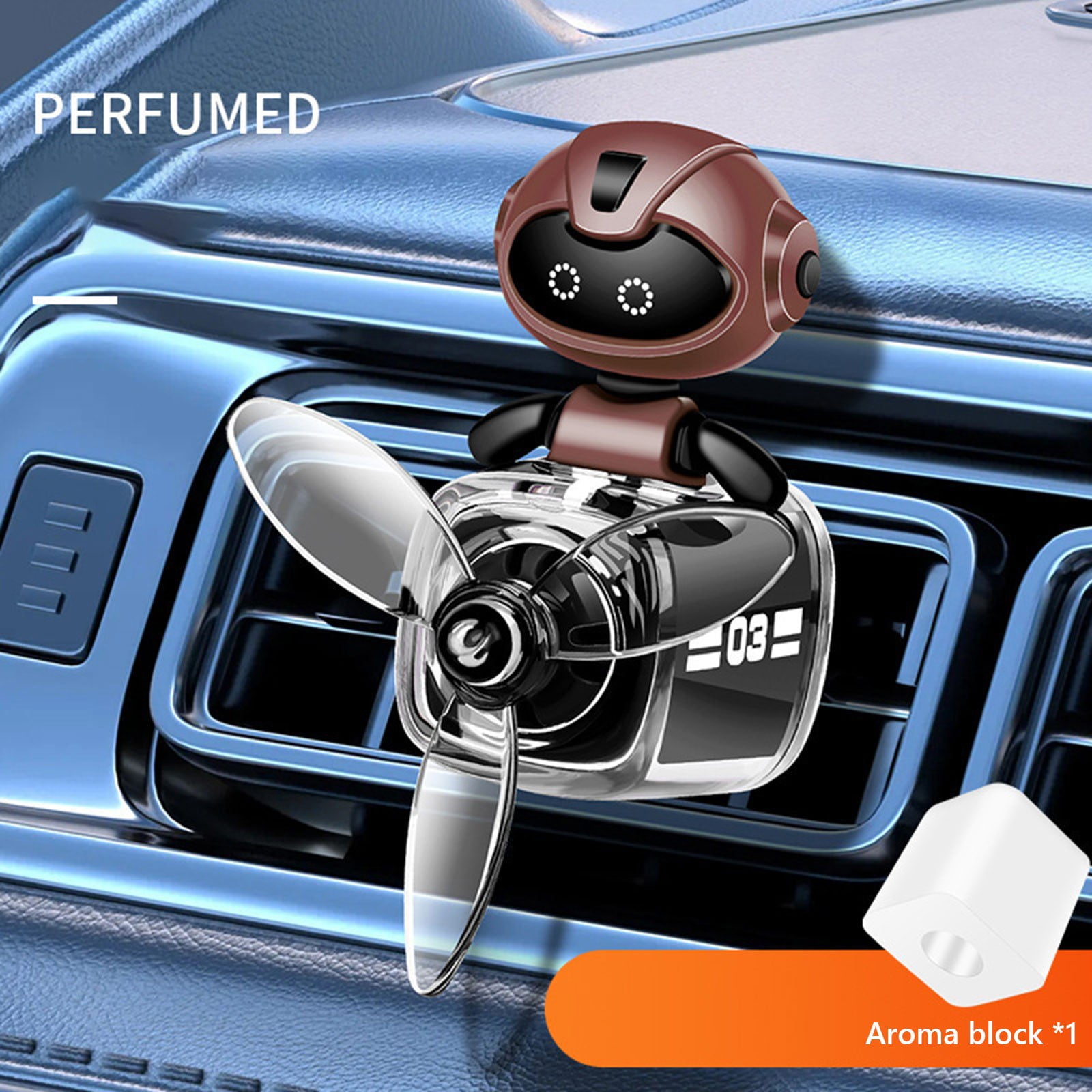 Car Vent Clip Air Freshener Aromatherapy Diffuser with Music Fan Design ...