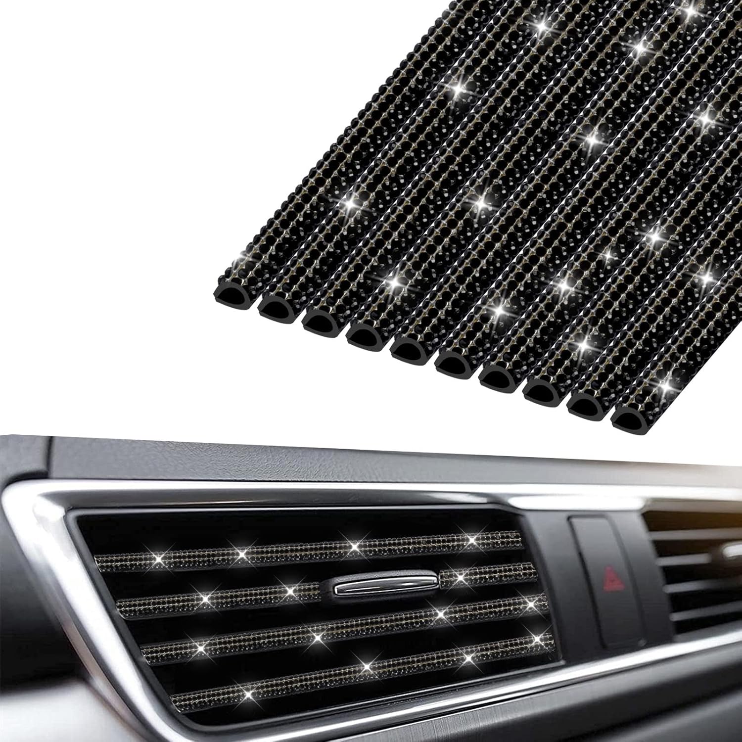 Car Vent Outlet Trim,Bling Car Accessories for Women and Girls,10Pcs ...