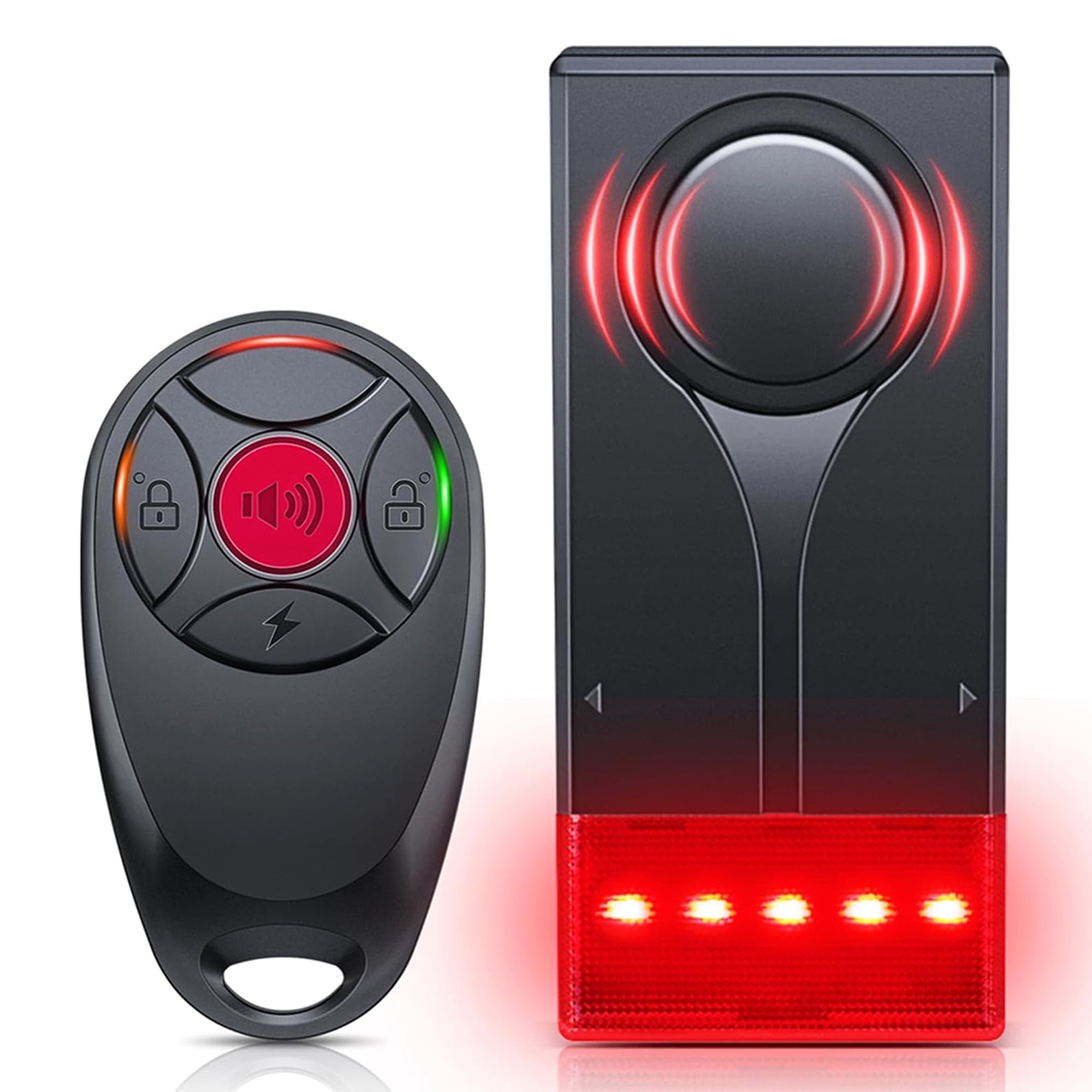 Car Vibration Sound & Light Alarm With Remote, 108dB Automobile Anti ...