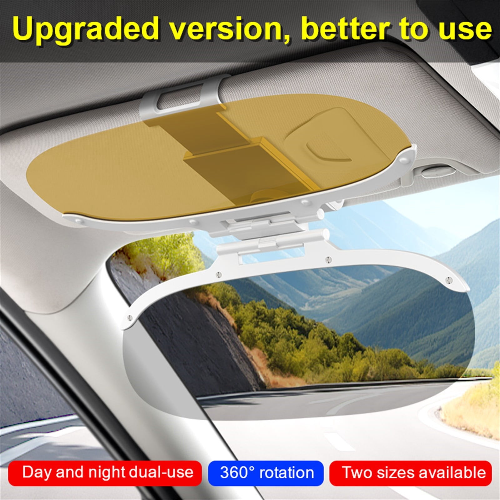 Car Visor Extender Sun Blocker – Day Night Polarized Anti Glare UV ...