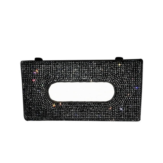Car Visor Tissue Box Holder — 9in x 4.7in x 1in, Rhinestone Bling ...