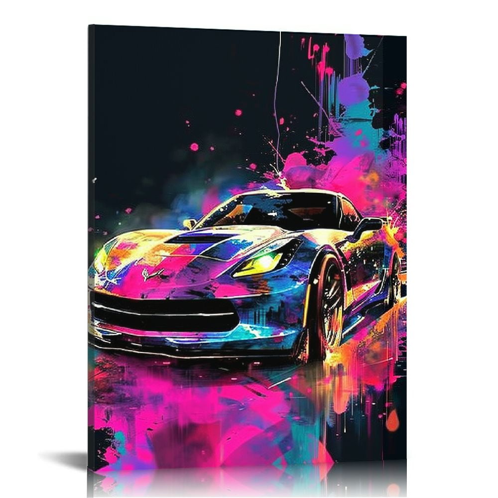 Car Wall Art Prints Street Racing Car Posters Fashion Wall Decor ...