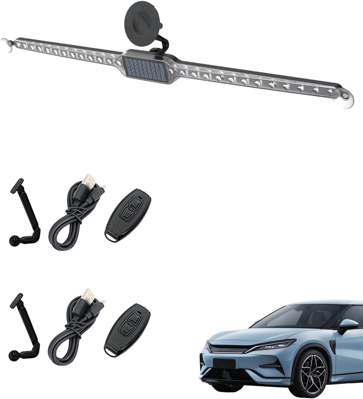 Car Warning Anti-Collision Rear-End Flashing Lights Solar LED ...