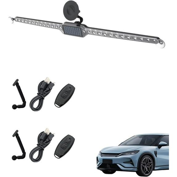 Car Warning Anti-Collision Rear-End Flashing Lights Solar LED ...