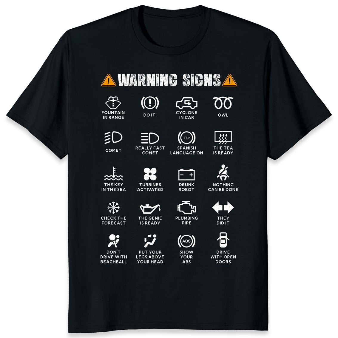 Car Warning Signs Auto Mechanic Garage T-Shirt All Size S-5Xl - Walmart.com