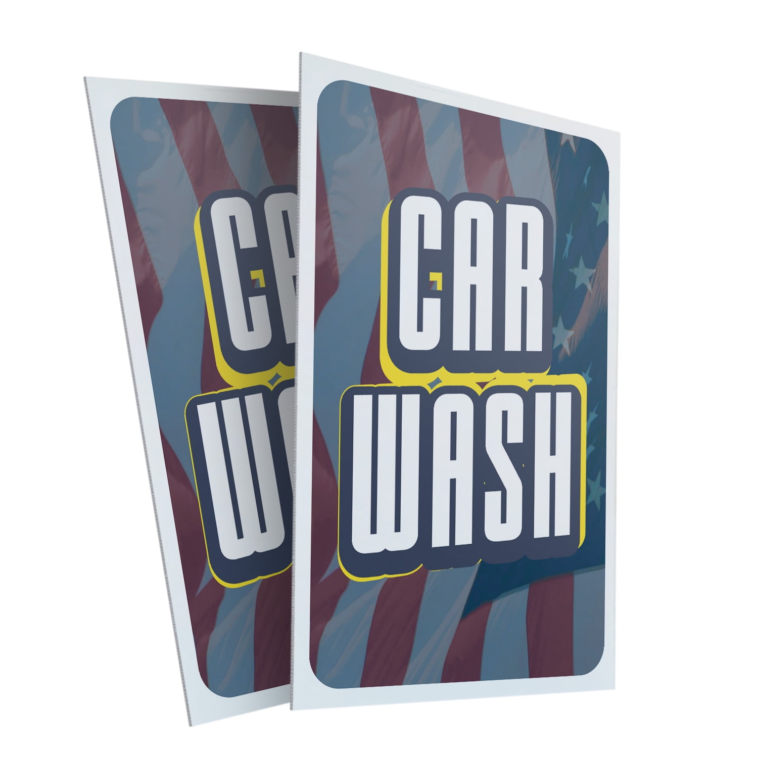 Car Wash (2-PACK) 24" x 36" Plastic Signs | Sign Insert 4mm Corrugated ...