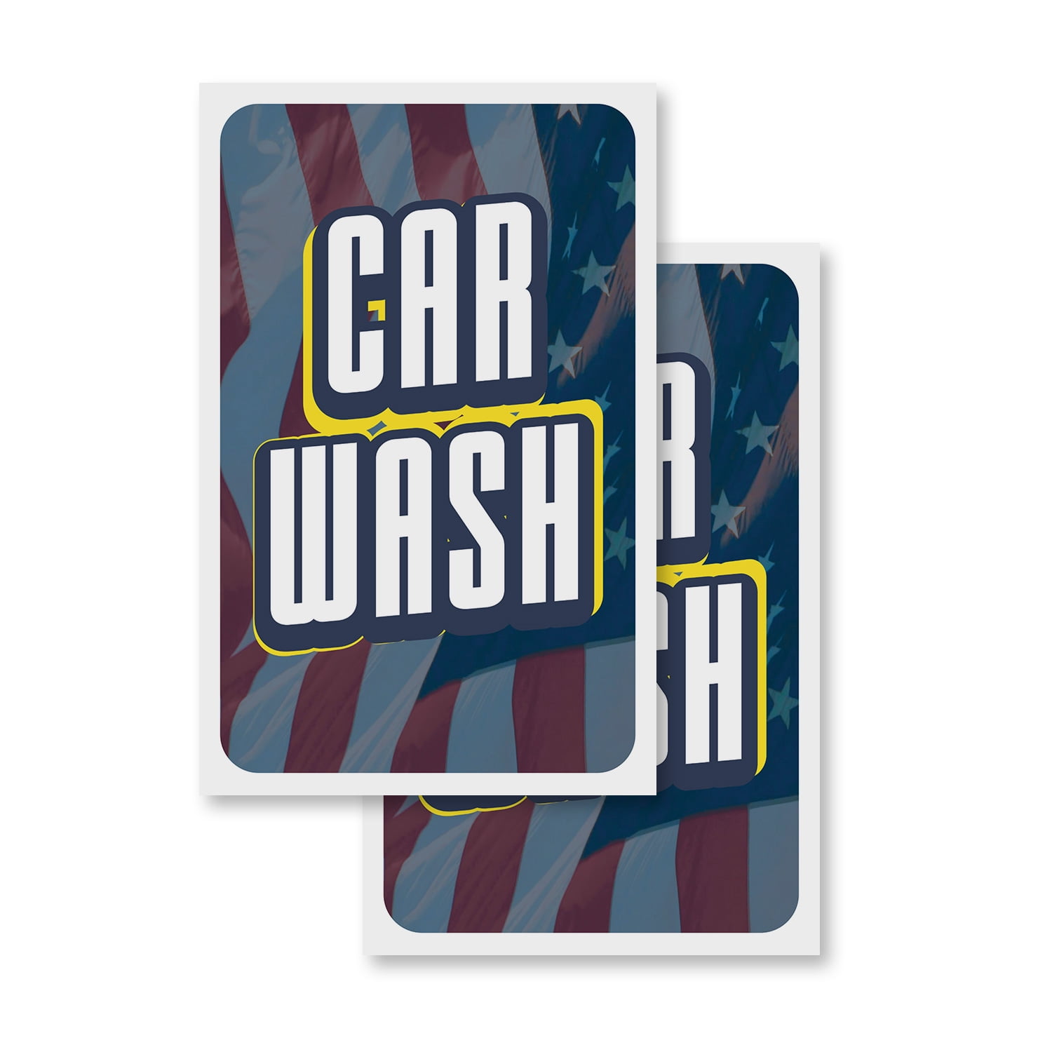 Car Wash (2-PACK) 24" x 36" Vinyl Decals | Sign Insert Peel & Stick ...