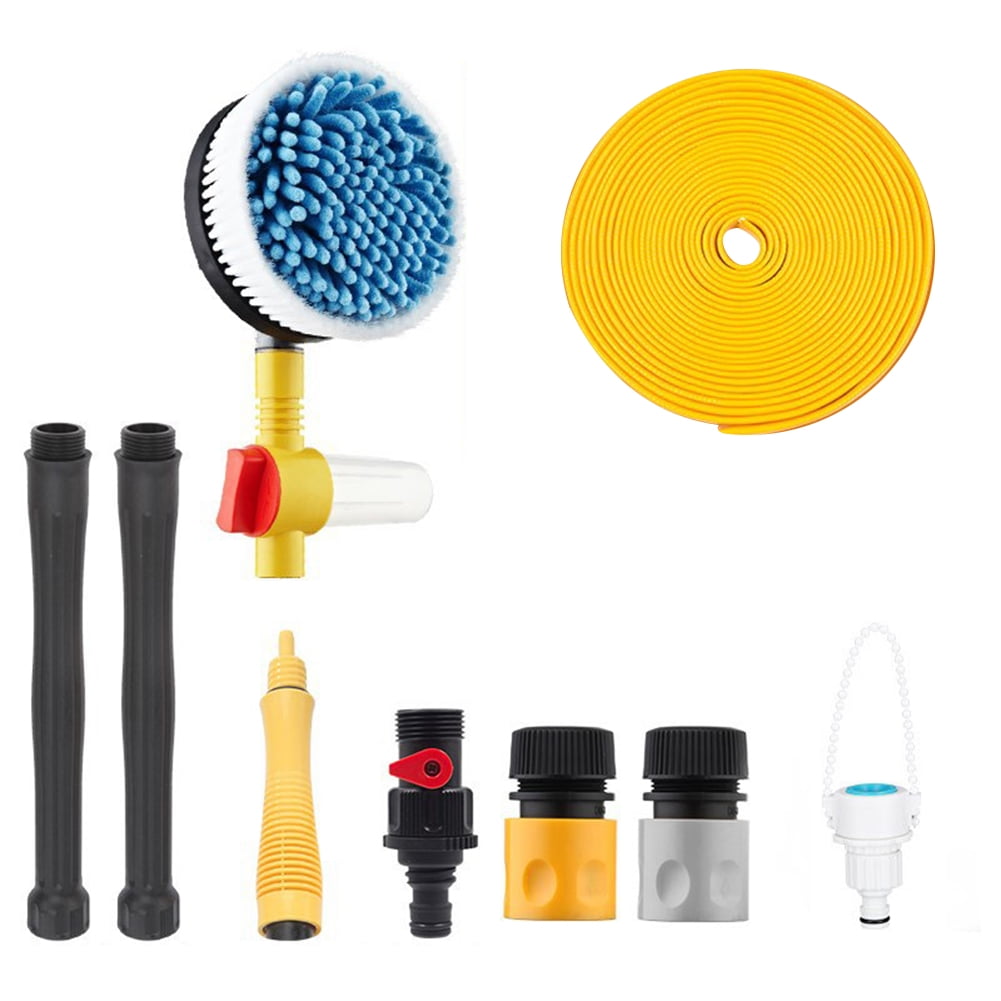 Car Wash Brush Kit with 15m Hose Microfiber Chenille 360 Degree Auto ...