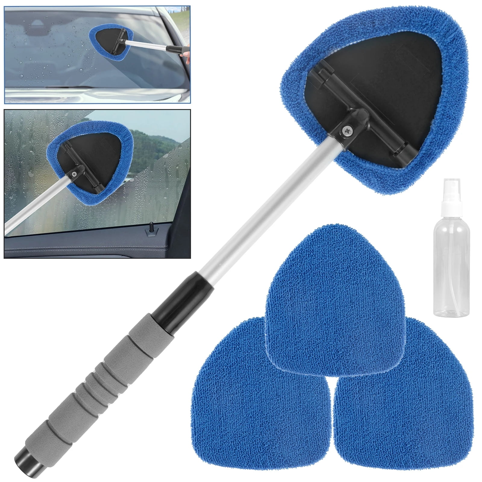 Car Wash Brush, Windshield Cleaner Wand, Glass Cleaning Mop Kit, Handle ...