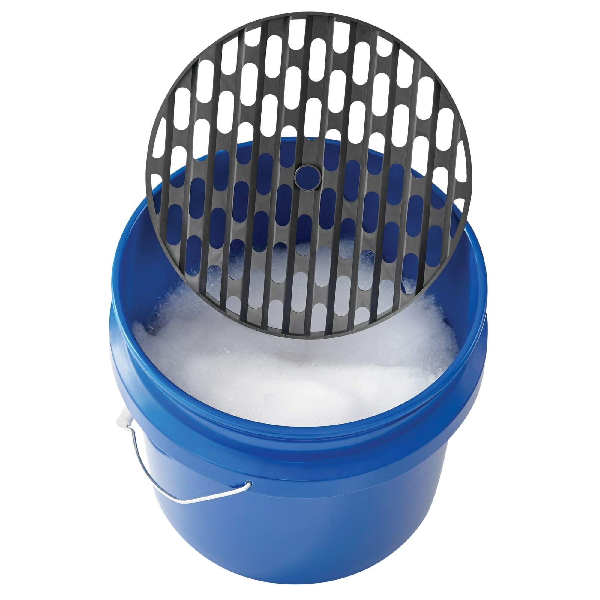 Car Wash Bucket 4 Pack - 4 Gallon Plastic Wash Bucket with Grit Screen ...