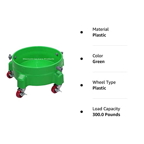 Car Wash Bucket Dolly | Caddy | with Wheels | Rollers | Soap Holder ...