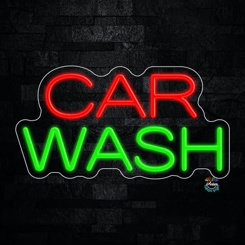 Car Wash LED Neon Sign 19"L x 10"H #32131 - Walmart.com