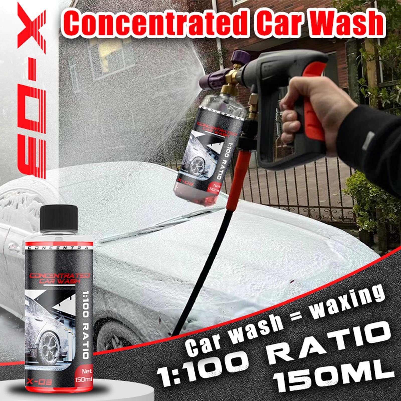 Car Wash Soap Concentrate Crystal Coating Enhanced High Foam Formula ...