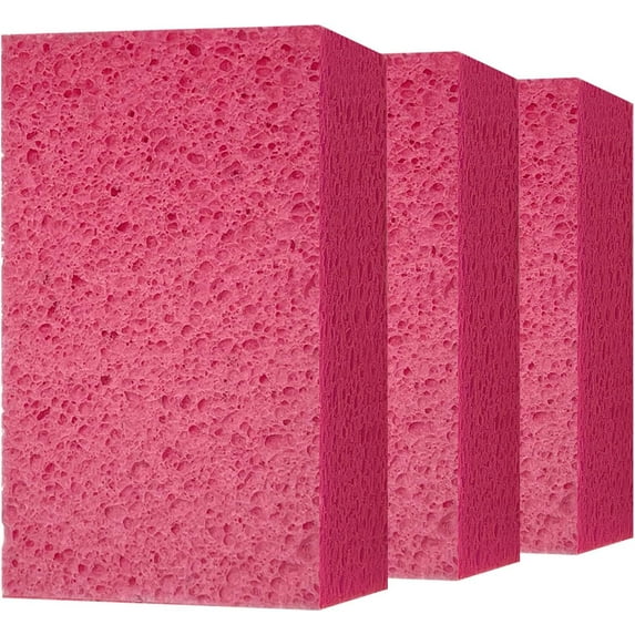 Car Wash Sponges, 3 Pack Extra Thick Large Cleaning Sponge Multi-Purpose for Bathroom Kitchen ...