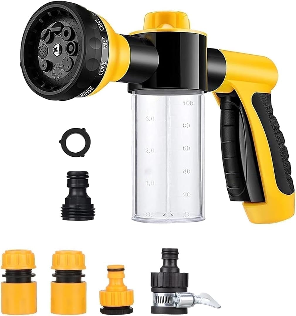 Car Wash Sprayer,8 in 1 Watering Patterns Car Wash Hose Attachment ...