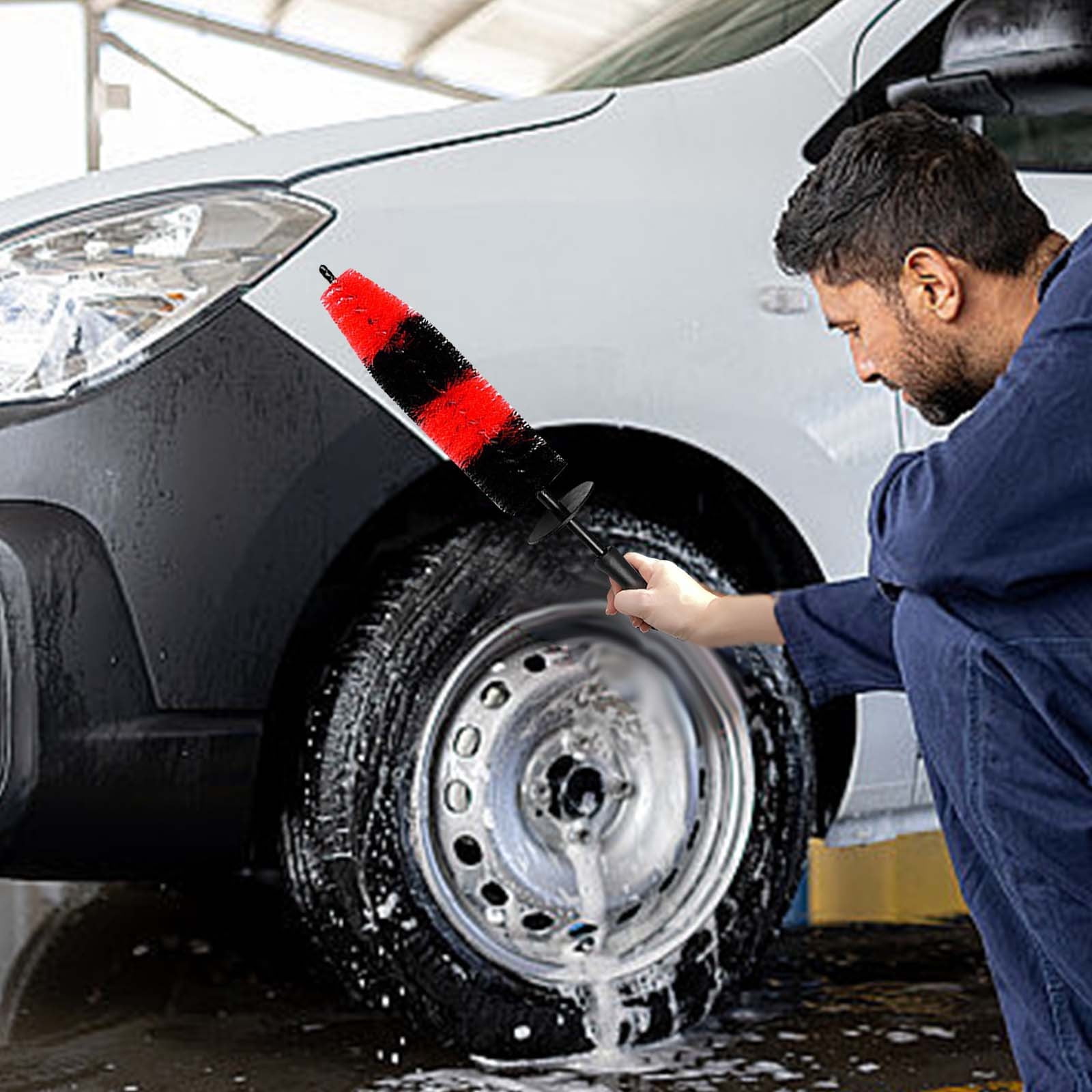 Car Wash Tire Cleaning Brush, Car Wheel Hub Brush, Car Washing Brush ...